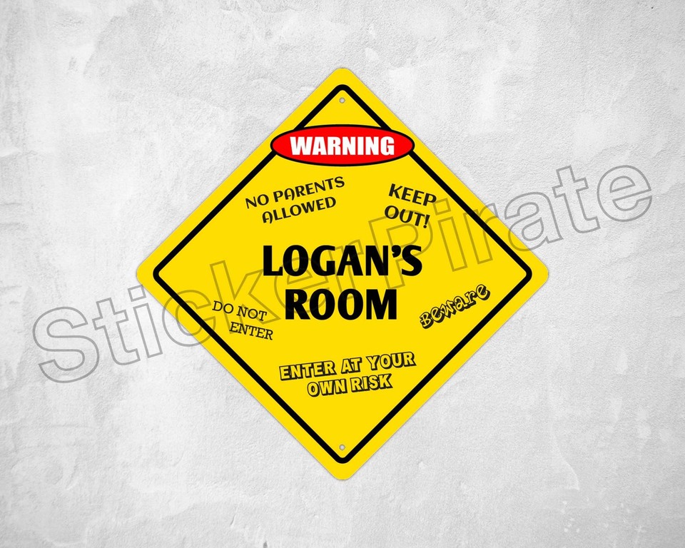 *Aluminum* Logan's Room Kids Room Door 12"x12" Metal Novelty Sign | eBay