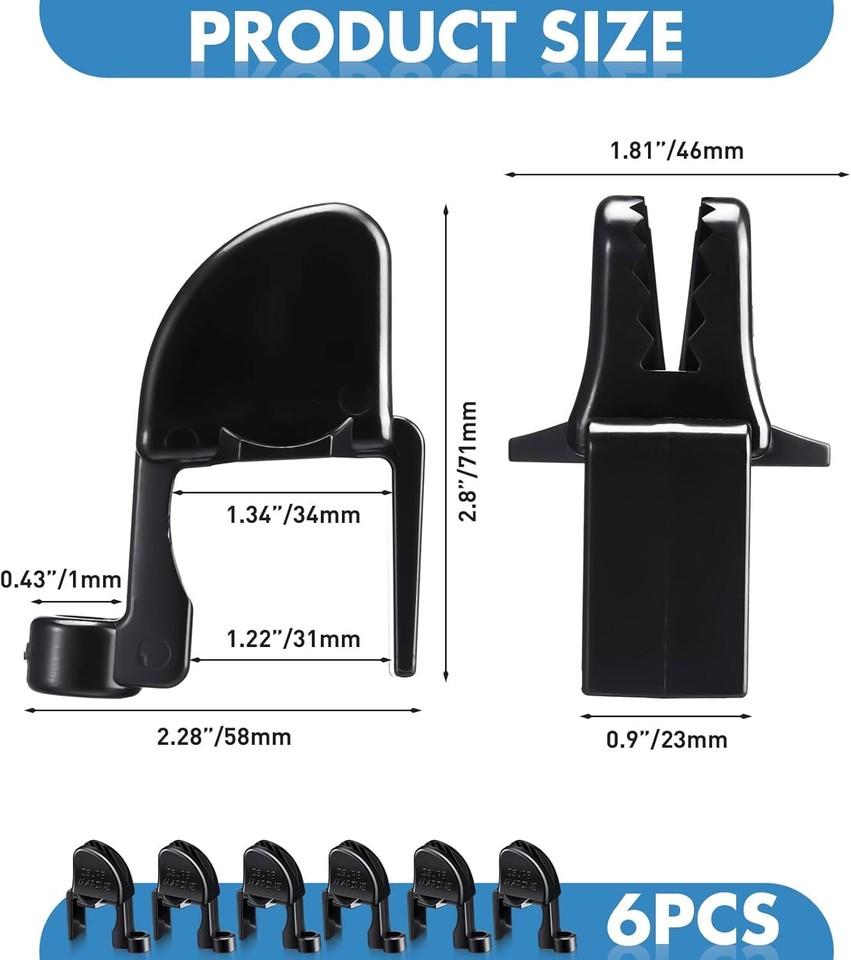 6 Pack Boat Fender Clips Boat Bumper Clips Adjustable Pontoon Boat ...