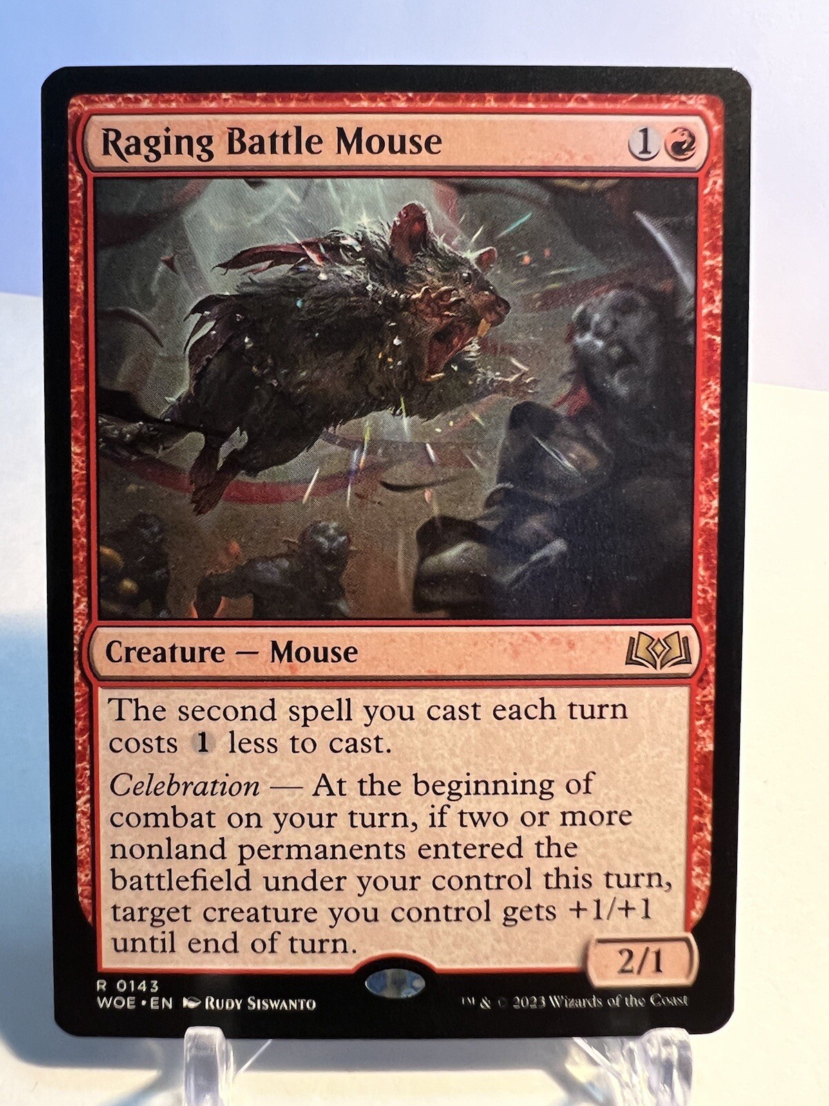 Raging Battle Mouse - Near Mint English MTG Wilds of Eldraine - Rare | eBay
