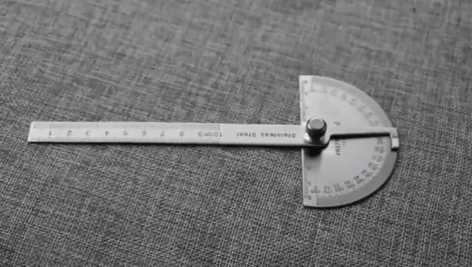 SAE Protractor 0-180° Rotary Angle Finder Stainless Steel Machinist ...