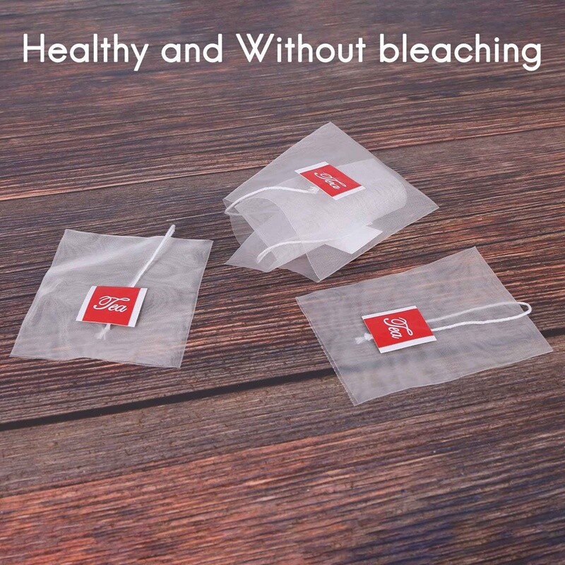 1000Pcs5.5 X 7Cm Pyramid Tea Bag Nylon Tea Bag Single String Label ...