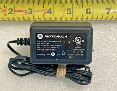 MOTOROLA DTA100 DCT700 POWER ADAPTER 503913-007 MT20-21120-A04F 12V ...