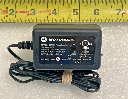 MOTOROLA DTA100 DCT700 POWER ADAPTER 503913-007 MT20-21120-A04F 12V ...