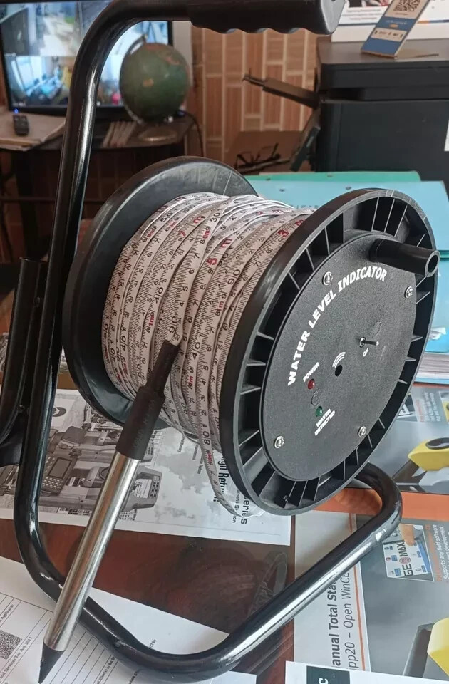 Piezometer water level Indicator measuring the depth (cm/mm) to water ...