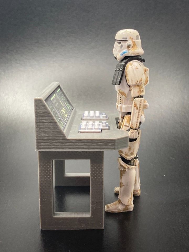 CUSTOM STAR WARS DIORAMA COMPUTER FOR 3.75" 1:18 FIGURE GI JOE JOYTOY ...