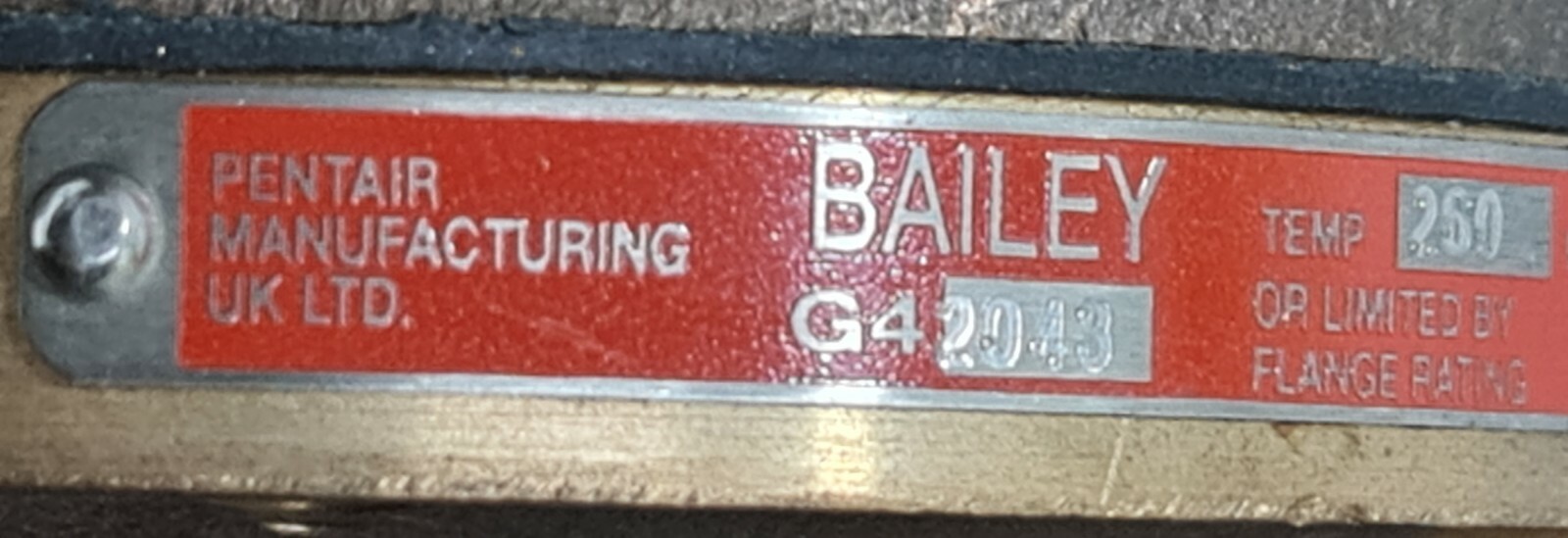 PENTAIR BAILEY BIRKETT G4-2043 / G4 2043 PRESSURE REDUCING VALVE 3/4 ...
