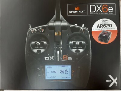 Spektrum RC DX6e 6-Channel 2.4GHz Aircraft Radio System w/AR620 ...