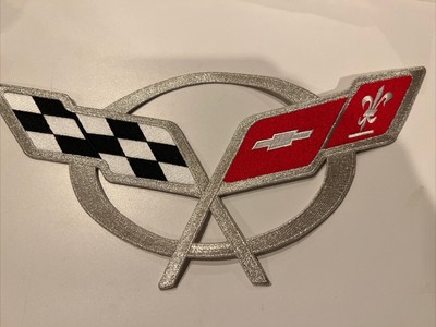 Corvette 1997-2005 C5 Applique Embroidered Patch 13”Silver | eBay