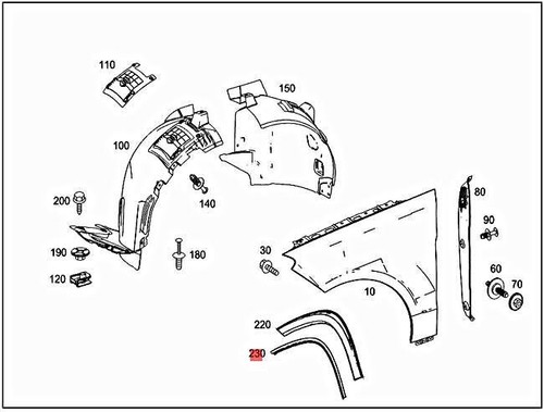 Genuine MERCEDES Gl Gls W166 X166 SUV Left inside Wheel arch cover ...