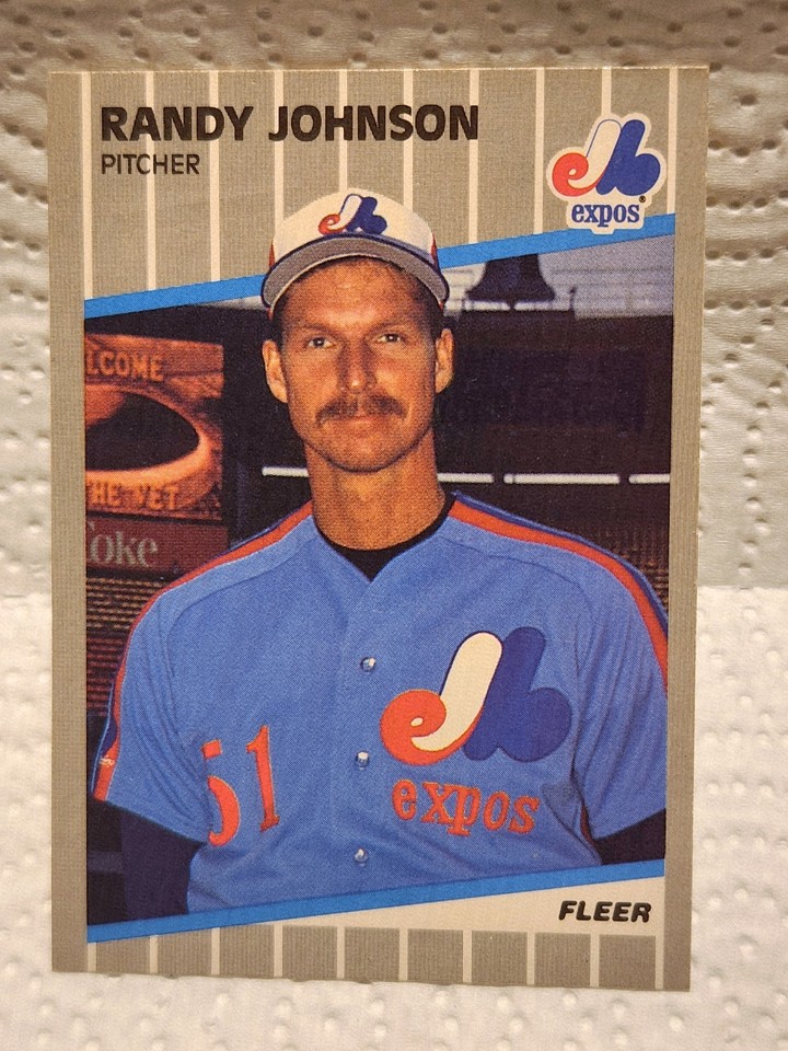 1989 Fleer Randy Johnson 381 Marlboro NM-MINT + CENTERED Clear & BONUS ...