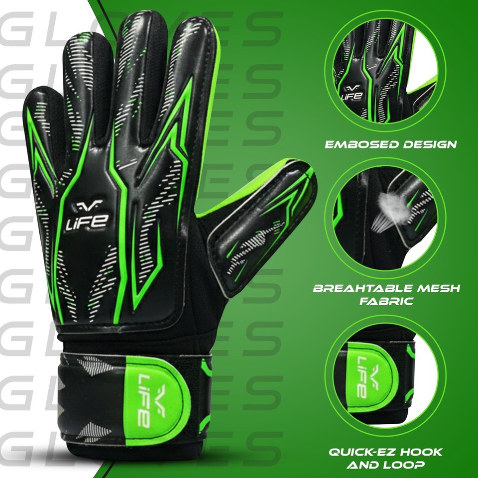GK Goalie Gloves | Secure Grip | Finger Support | Soccer Football ...