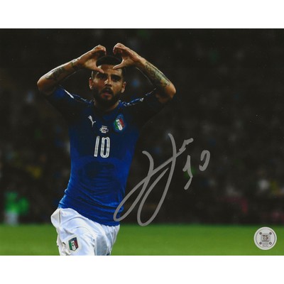 Lorenzo Insigne Autographed Italian National Soccer Team Heart ...