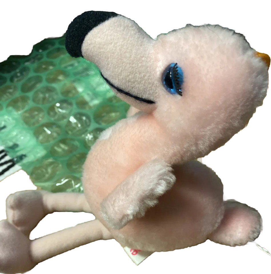 Russ VINTAGE PINK LAVERNE THE FLAMINGO BIRD 8" Plush STUFFED ANIMAL Toy ...