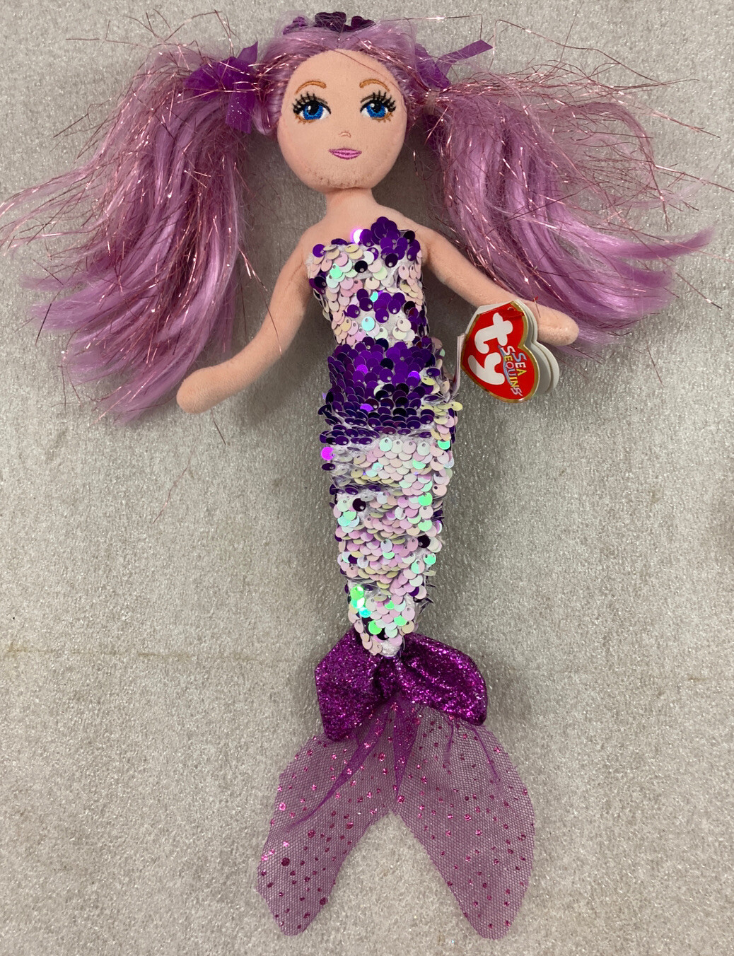 Ty Sea Sequins Mermaid Lorelei purple plush doll 11" w/Tag 2019 | eBay