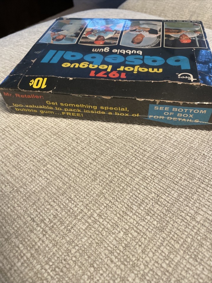 1971 Topps Baseball Card Empty Wax Box, BBCE Sealed, | eBay