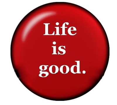 Red Life is Good Glass 20mm Snap Charm Button For Ginger Snaps | eBay