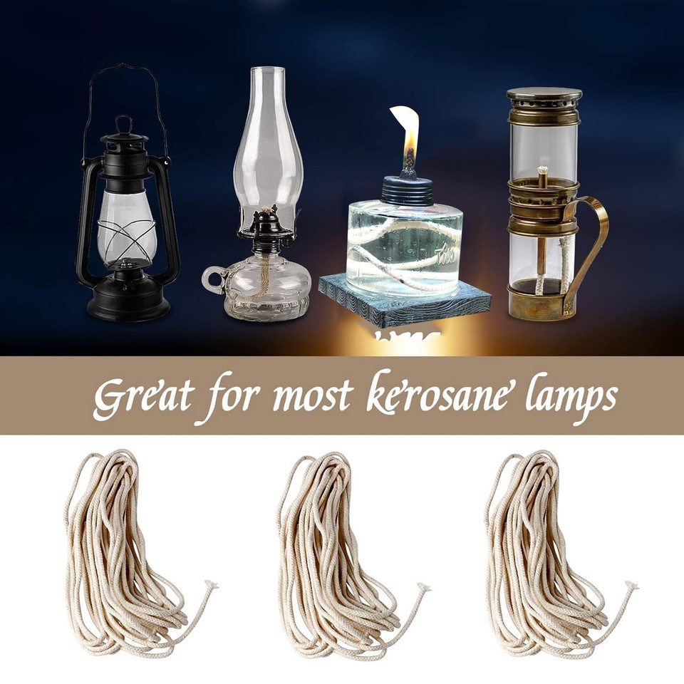 Candle Wick Cotton Oil Lamp Wicks Round Braided Wicks for Oil Lamps ...