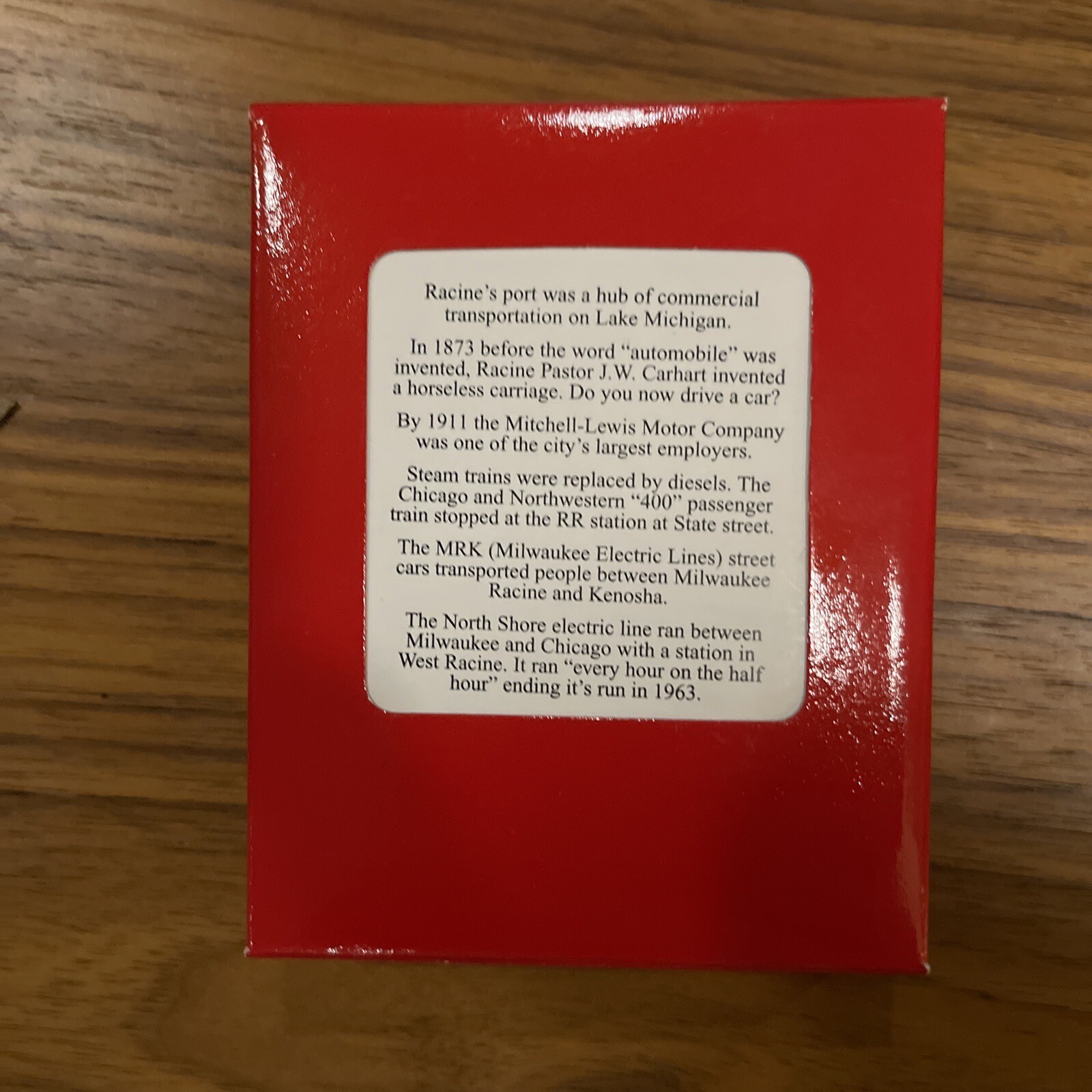 RACINE, WI 8TH ANNUAL KIWANIS CHRISTMAS ORNAMENT EARLY TRANSPORTATION ...