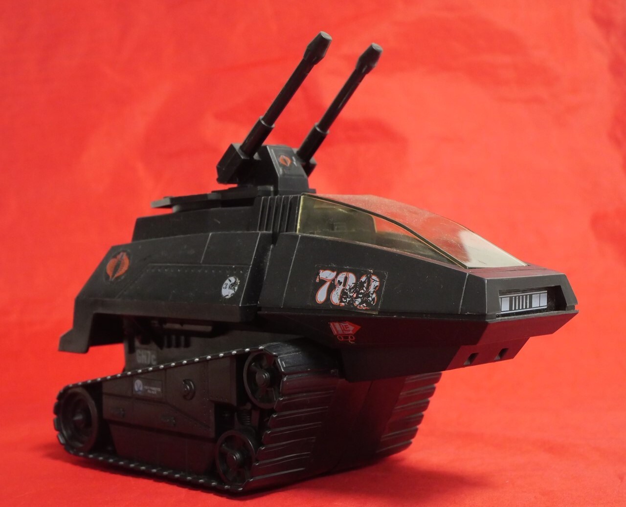GI Joe Vehicle COBRA HISS Tank w Driver 1983 Gray Stickers Working GUNS ...