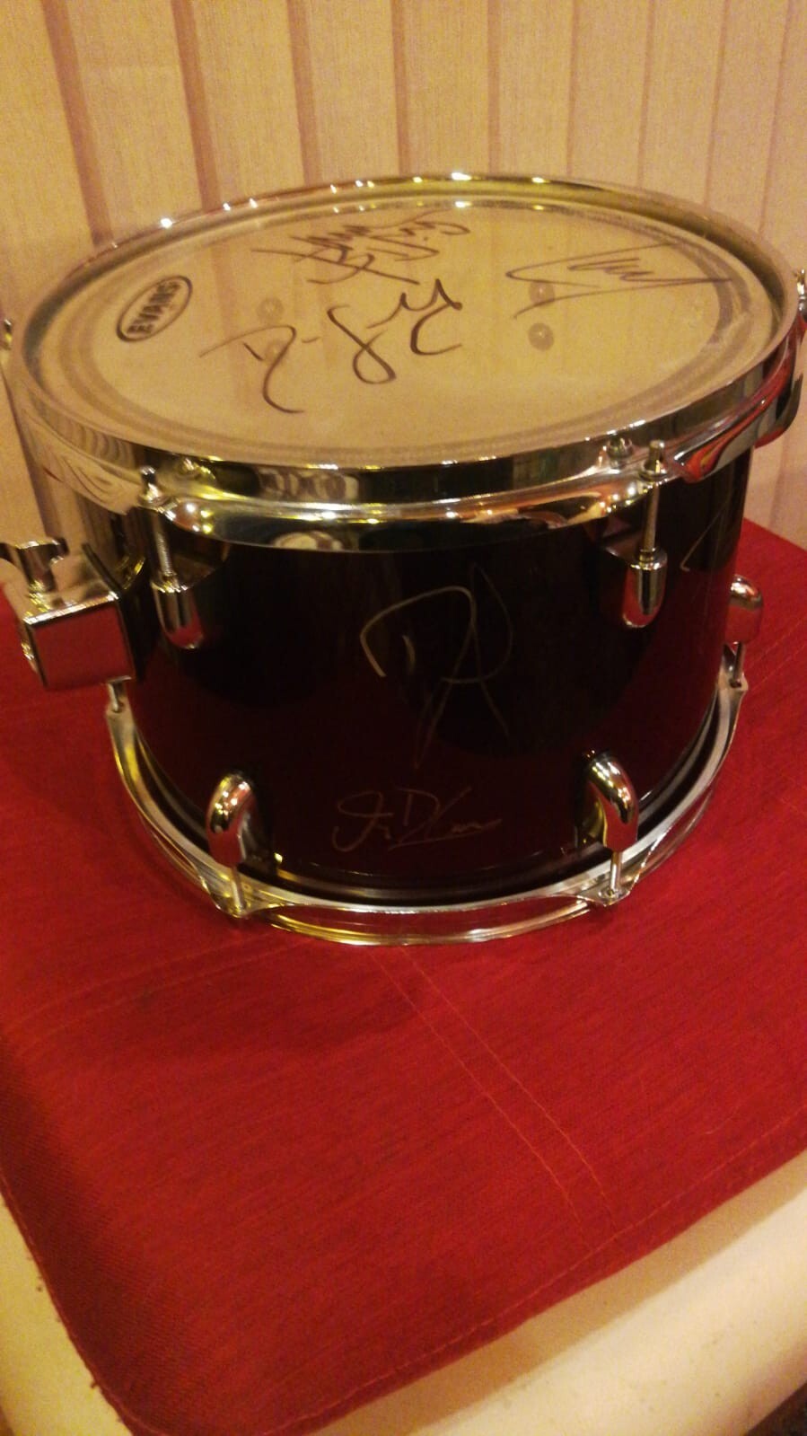 Dave Grohl Signed-Lars Ulrich Signed Drum-Peter Criss Signed- Fighters ...