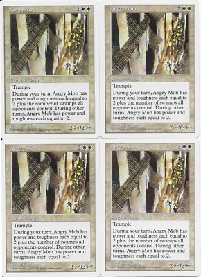 MTG: ANGRY MOB 5th Edition UNCOMMON; played, Excellent condition x4 | eBay