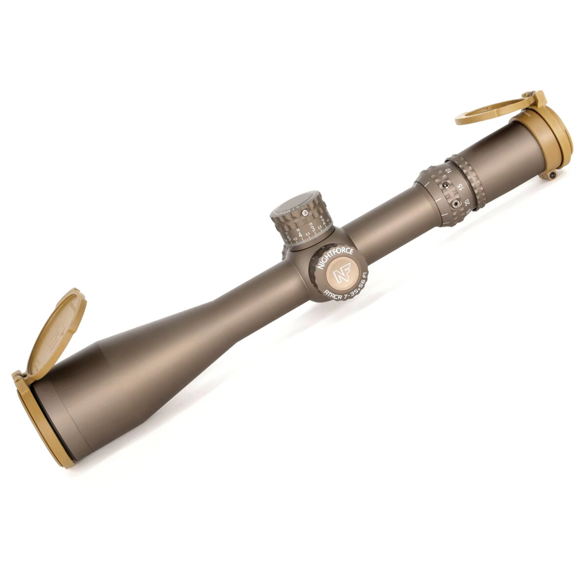 Nightforce ATACR 7-35x56 ZeroStop PTL Mil-XT F1 FDE Scope w/Flip Up ...