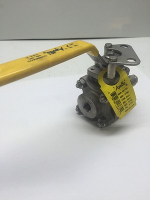 Apollo 86A-101-01 1/4" 3-Piece Full Port Stainless Steel 1500 CWP NPT ...