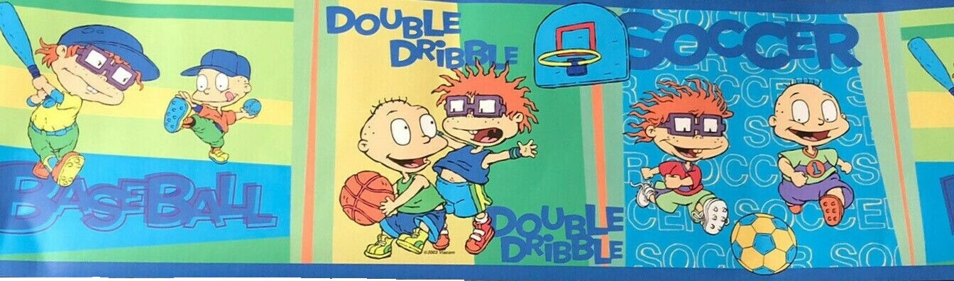 NICKELODEON RUGRATS Crew 1 Wall Border Blue Edges Boy Nursery - NK2103B ...