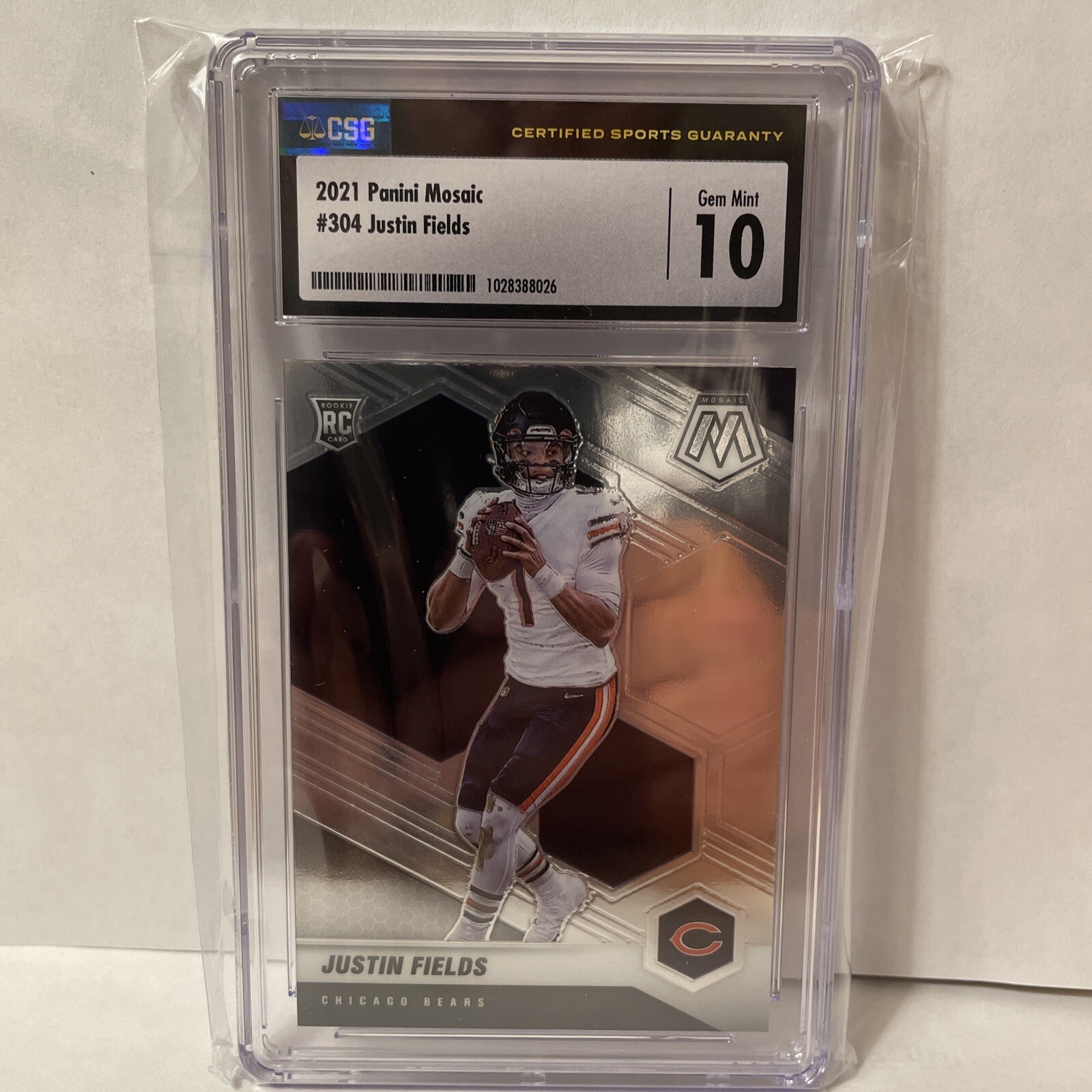 🔥🔥2021 Mosaic JUSTIN FIELDS Rookie Base #304 Bears - CSG GEM Mint | eBay