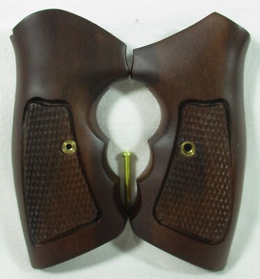 New wood checkered grips For Ruger Revolver SP-101 | eBay