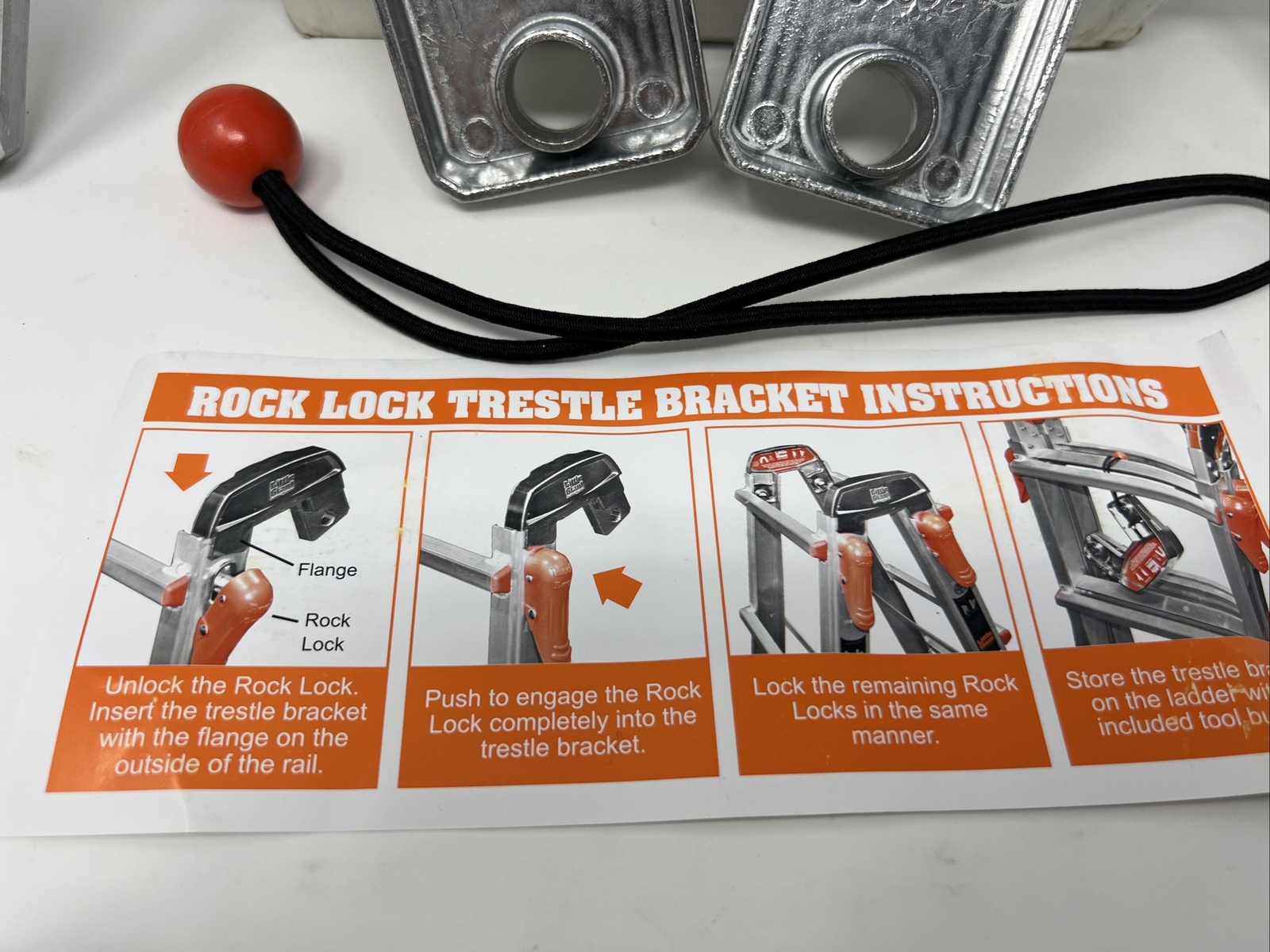 1 NEW Little Giant 26260 Trestle Brackets Rapid Locks Rock Locks Ladder ...