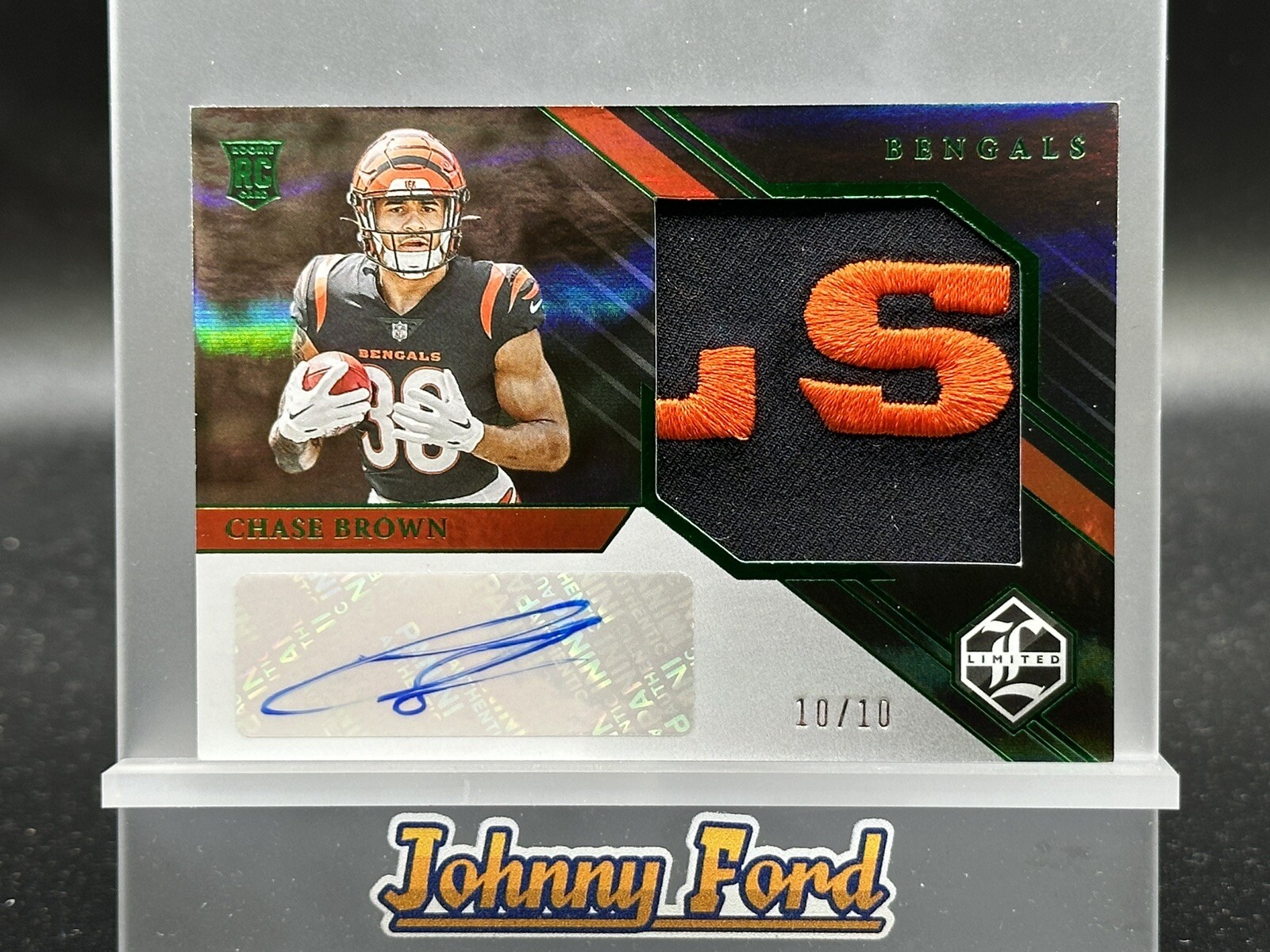 2023 Panini Limited #147 Chase Brown Rookie Patch Auto Autograph 10/10 ...