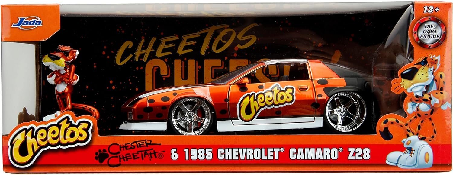 Jada Toys Cheetos 1:24 1985 Chevy Camaro Z28 Die-Cast Car & 2.75 ...