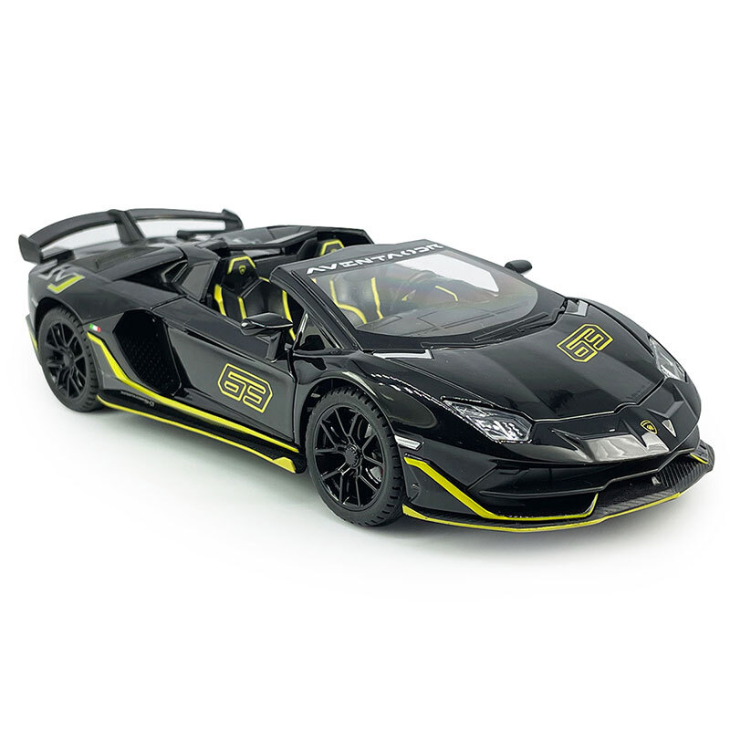 Lamborghini Aventador SVJ 63 Toy Car 1:24 Diecast Model Car Light Sound ...