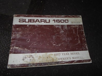 1977 SUBARU 1600 SERIES FACTORY ORIGINAL OWNERS MANUAL HANDBOOK ...