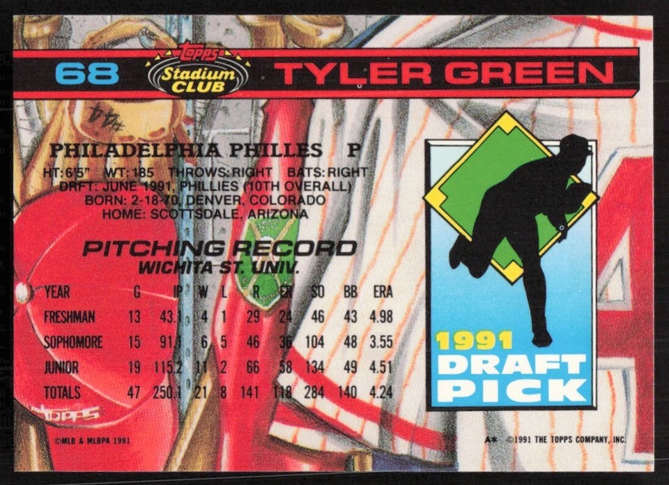 1992 Stadium Club Dome #68 Tyler Green Rookie Philadelphia Phillies | eBay