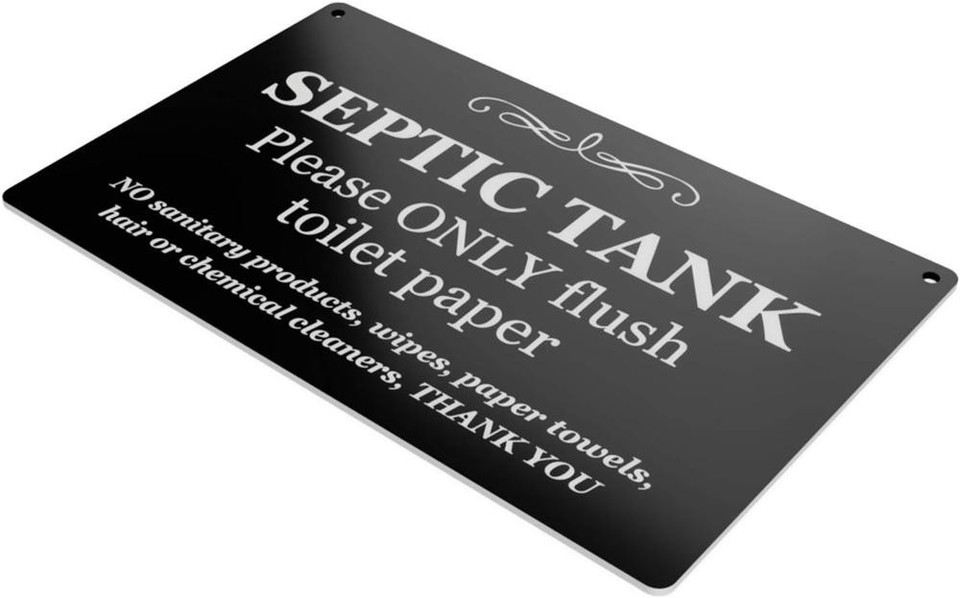 Stylish and Bold, Black and White, SEPTIC TANK Sign | Plaque | Notice ...