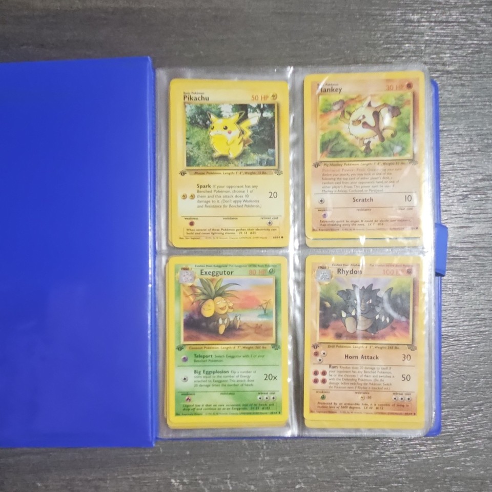 Wizards Vintage Pokémon Card Lot 48 Base Set Jungle Fossil Binder ...