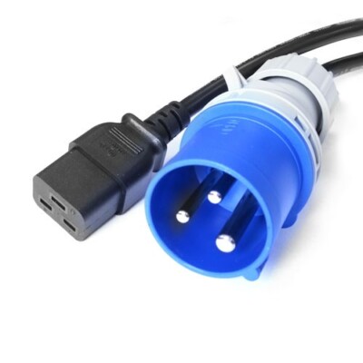 16A Power Extension Cable Male Commando Plug IEC 309 to IEC C19 Female ...