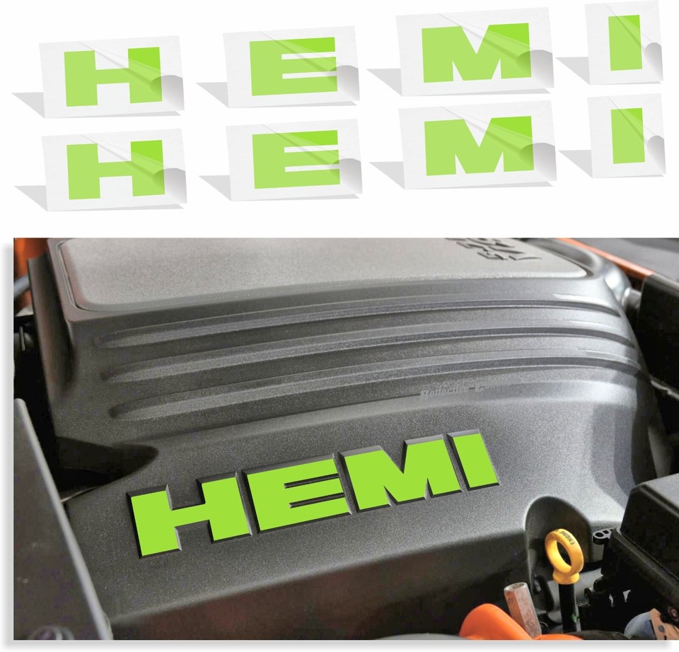 HEMI Engine Cover Decals (pair) for Charger and Challenger 5.7 Liter | eBay