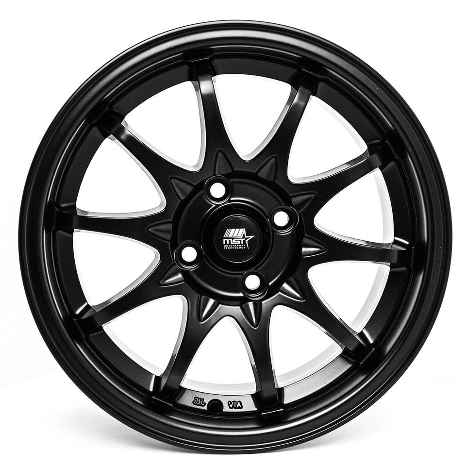 (1) 15x7 +35 MST MT04 4x100 Matte Black Wheel | eBay