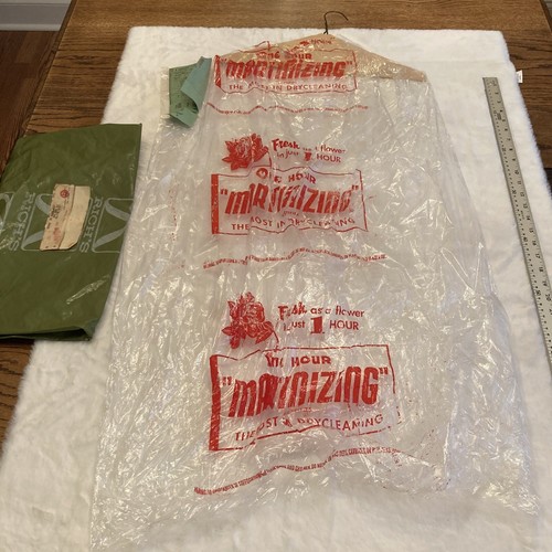 Vintage Dry Cleaning Bag And Tags To Use For Movie Prop Delicate ...