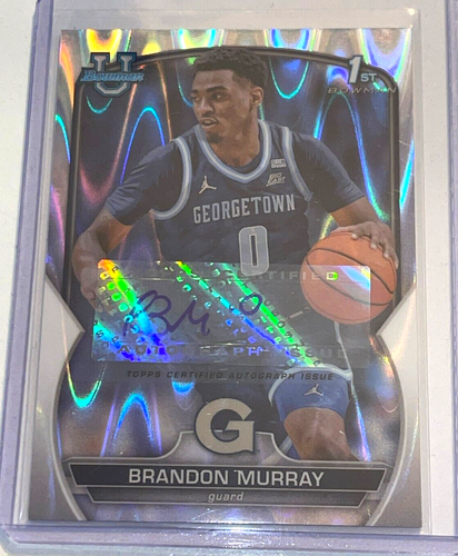 RARE BRANDON MURRAY /199 RAYWAVE 1ST AUTO CARD 2023 BOWMAN UNIVERSITY ...