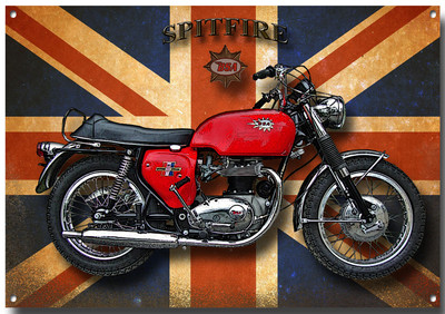 A3 LARGE SIZE BSA SPITFIRE MOTORCYCLE METAL SIGN,VINTAGE MOTORCYCLE ...