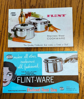 1960 Ekco Flint Stainless Steel Cookware Booklets Brochures | eBay