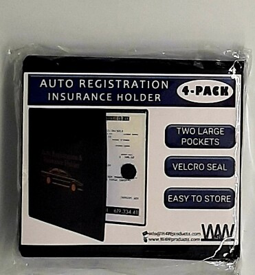 Registration and InsuranceHolder Car Truck Auto two large pockets, New ...