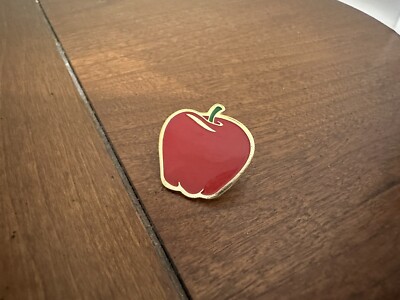 Small Red Apple Gold Tone Vintage Lapel Pin | eBay