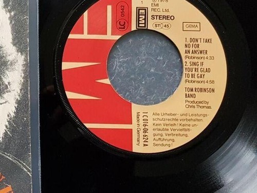 Tom Robinson - Rising free/ Sing if you're glad to be gay 7'' EP Single ...