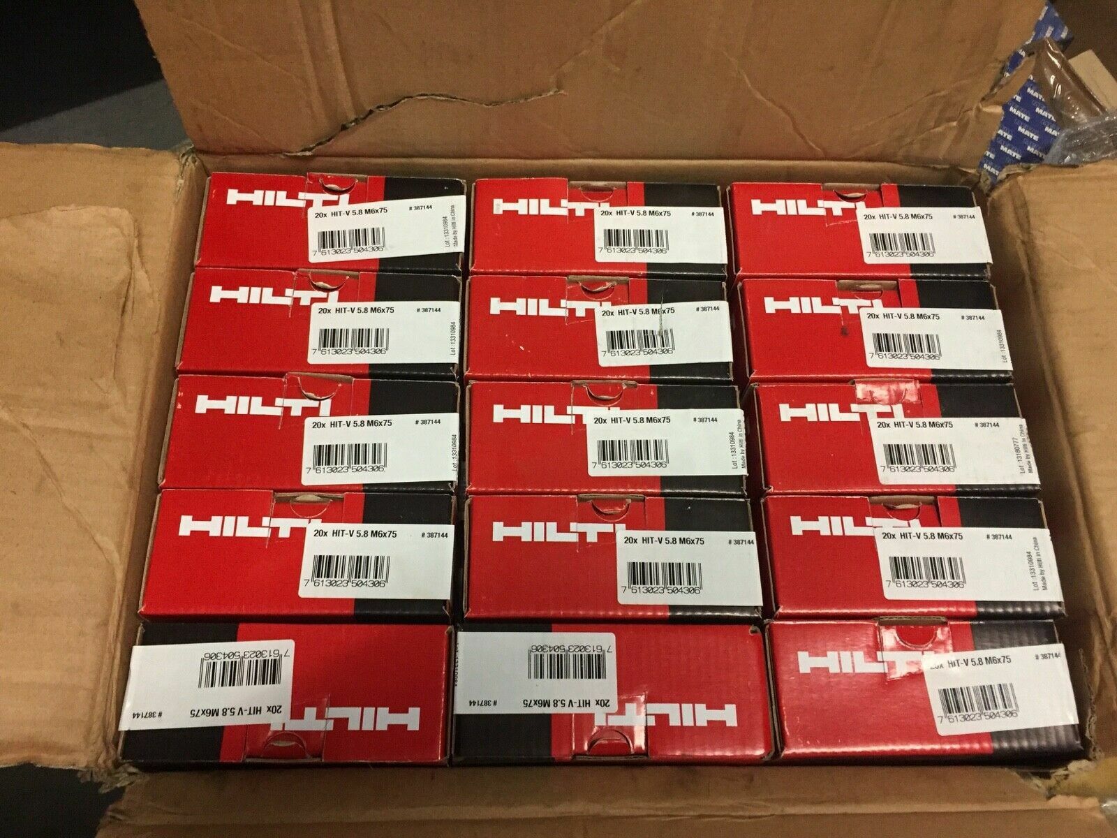 Hilti Std Anchor Rod X 20 New In Box HIT-V-F-5.8 M6 x 75 | eBay