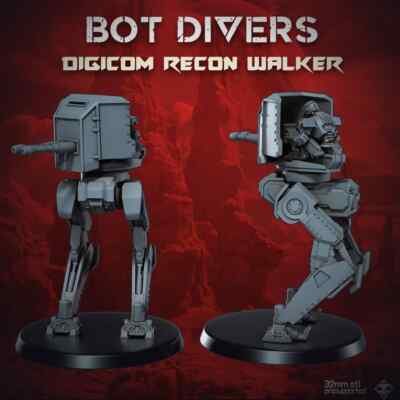 2x HELLDIVERS 2 Automaton Robot Scout Walker 1:46 Minis Star Wars ...
